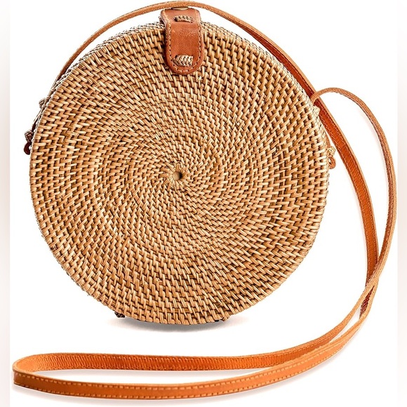 Urban Outfitters | Bags | Urban Outfitters Round Rattan Purse | Poshmark